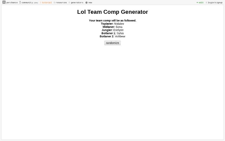 Lol Team Comp Generator