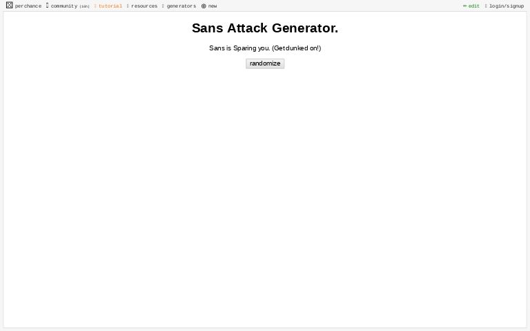 Sans Attack Generator.