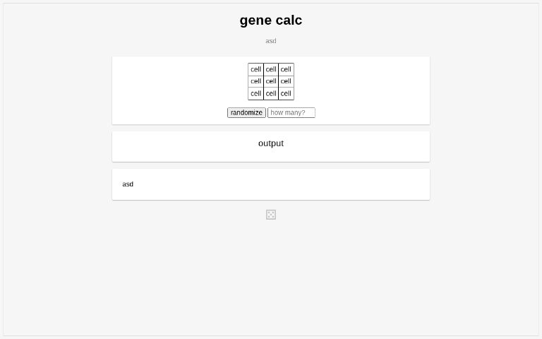 gene calc ― Perchance Generator