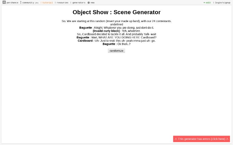 Object Show : Scene Generator