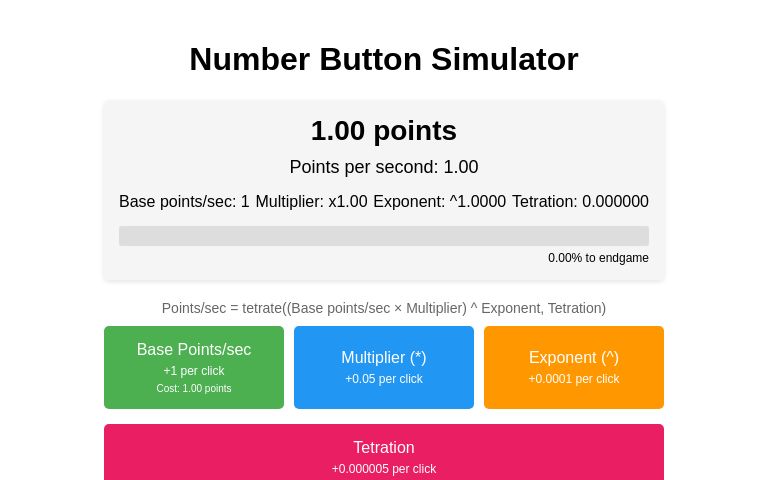 Number Button Simulator ― Perchance Generator