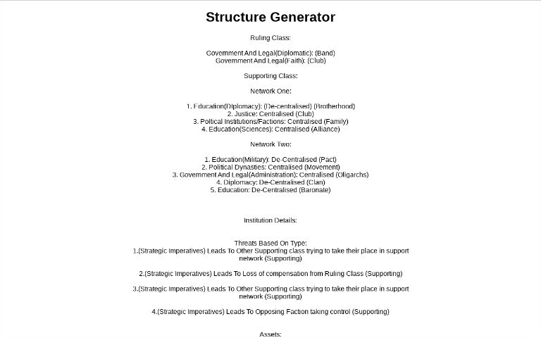 Structure Generator