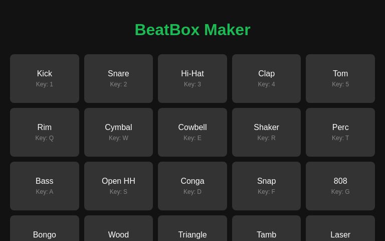 BeatBox Maker ― Perchance Generator