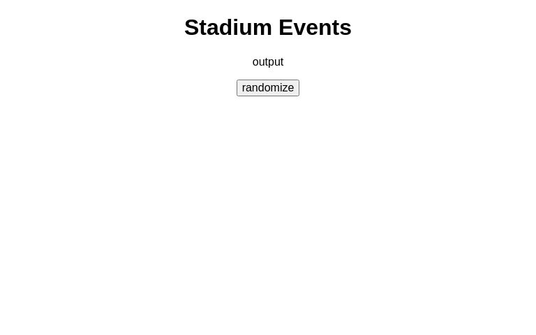 Stadium Events ― Perchance Generator