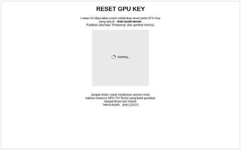 RESET GPU KEY ― Perchance Generator