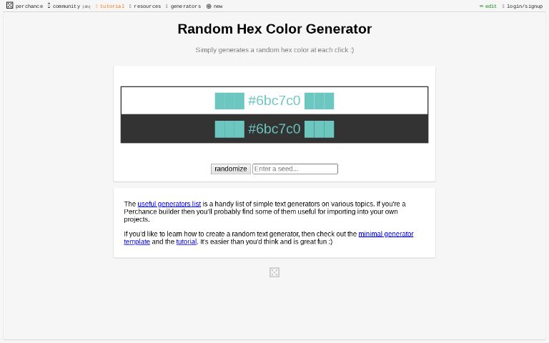 Random Hex Color Generator