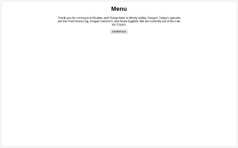 Menu ― Perchance Generator