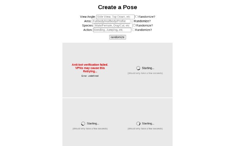 Create a Pose ― Perchance Generator