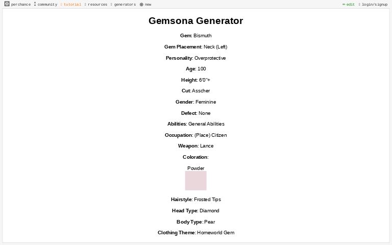 Gemsona Generator