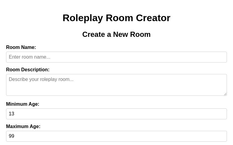 Roleplay Room Creator