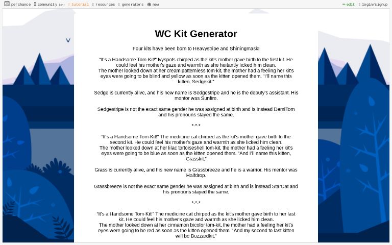 WC Kit Generator