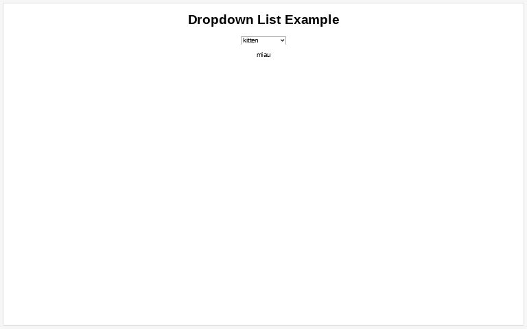 Dropdown List Example ― Perchance Generator