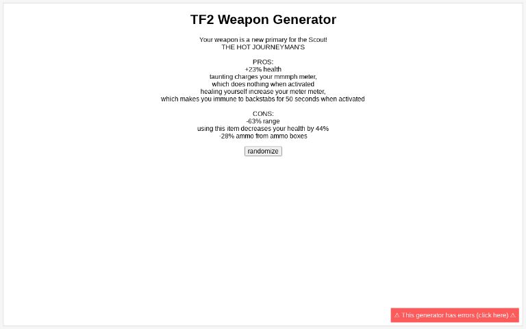 TF2 Weapon Generator