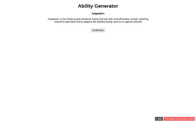 Ability Generator