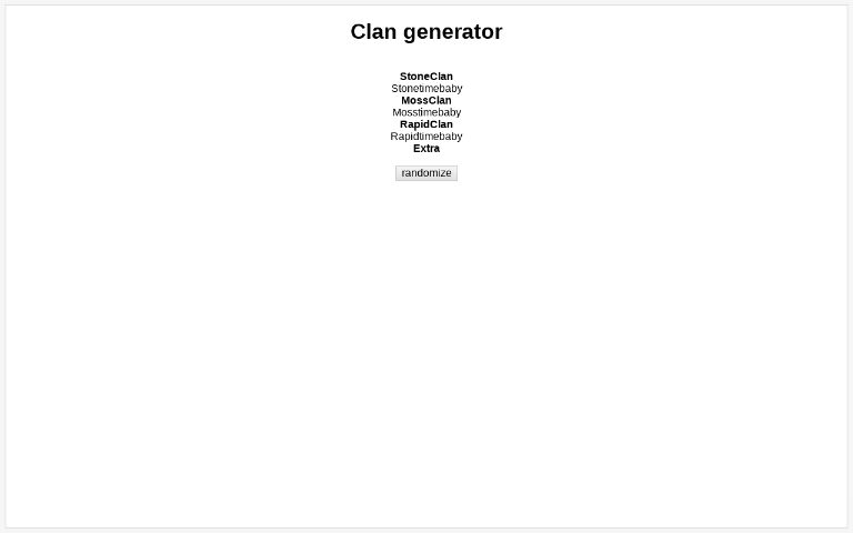 Clan generator