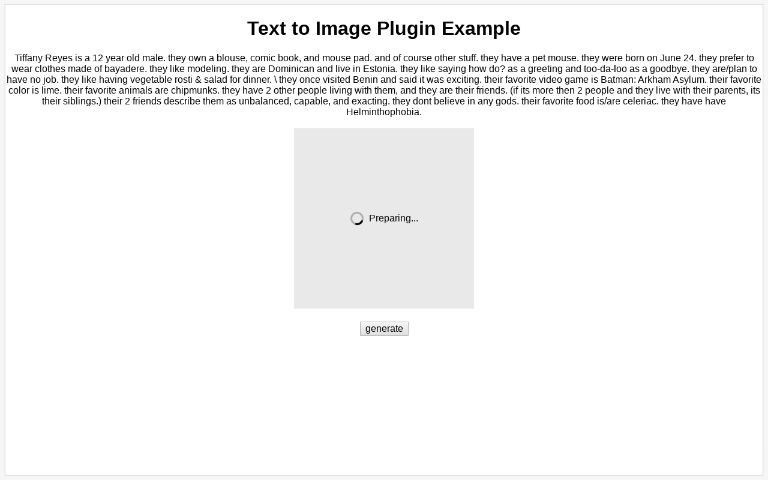Text to Image Plugin Example