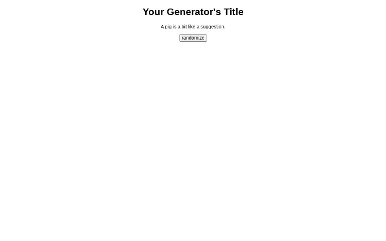Minimal ― Perchance Generator