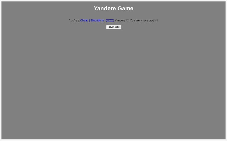 Yandere Game ― Perchance Generator