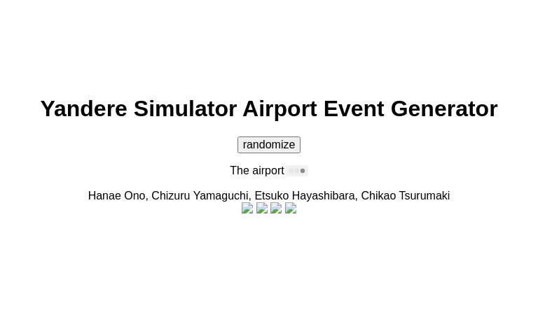 Yandere Simulator Airport Event Generator