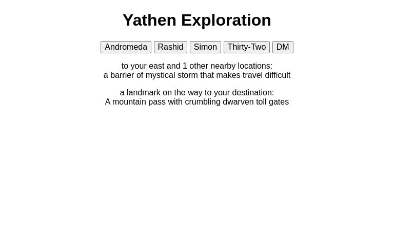 Yathen Exploration ― Perchance Generator