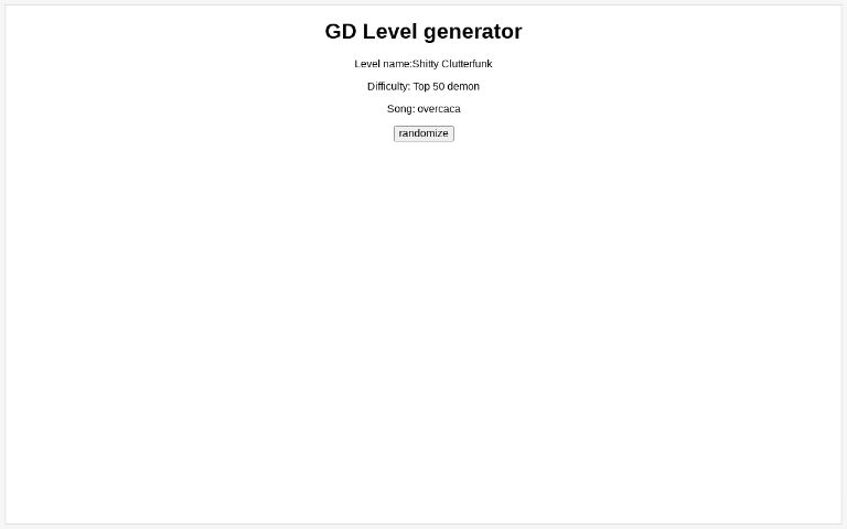 GD Level generator