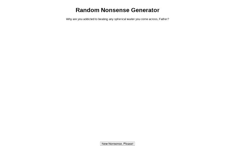 Random Nonsense Generator