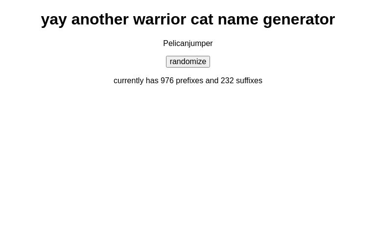 yay another warrior cat name generator
