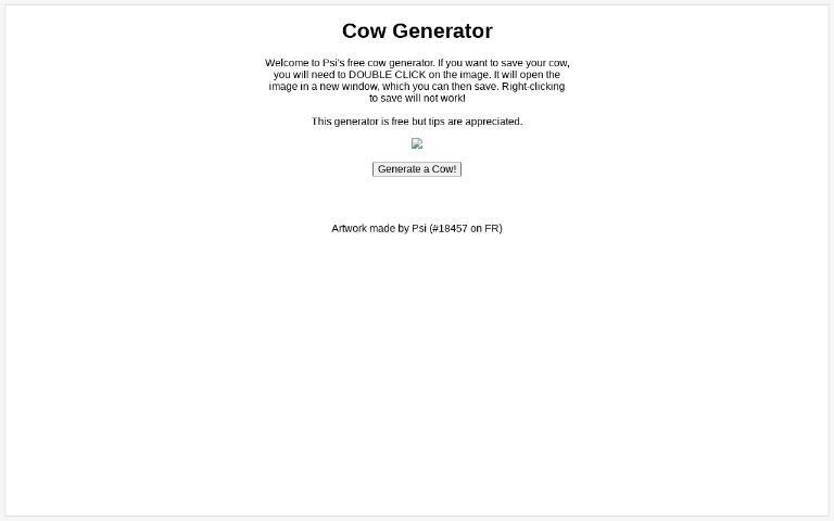 Cow Generator