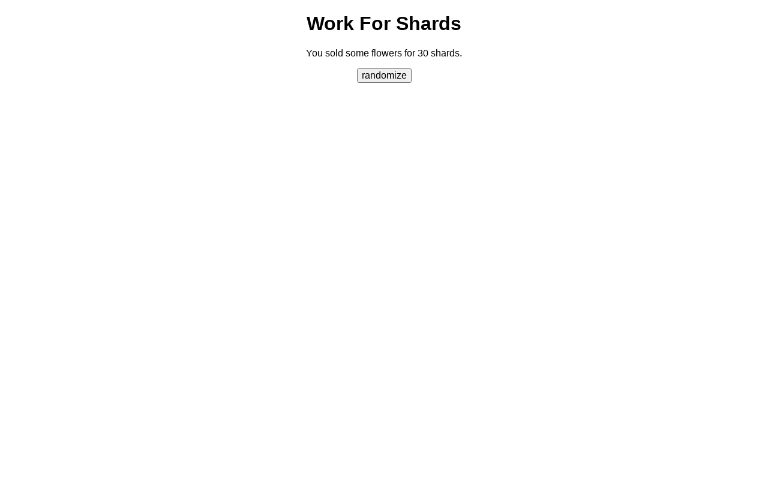 Work For Shards ― Perchance Generator