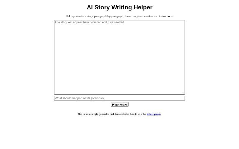 AI Story Writing Helper ― Perchance Generator