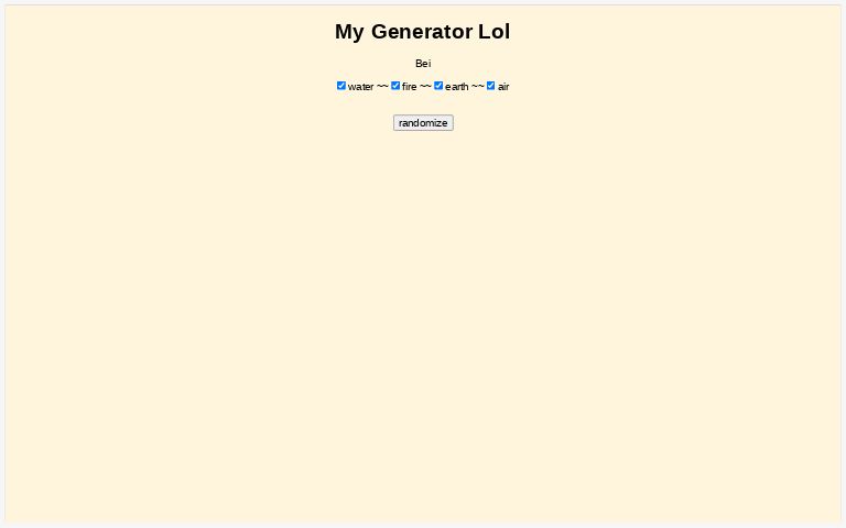 My Generator Lol