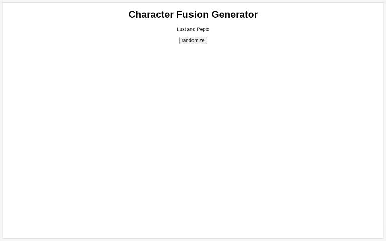 Character Fusion Generator
