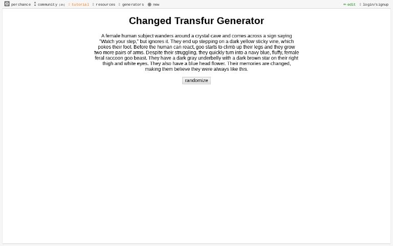 Changed Transfur Generator