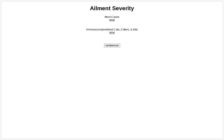 Ailment Severity ― Perchance Generator