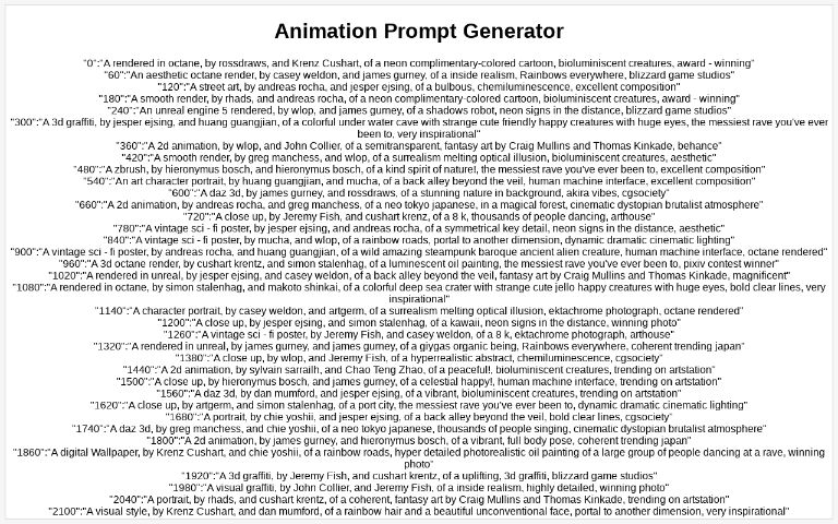 Animation Prompt Generator