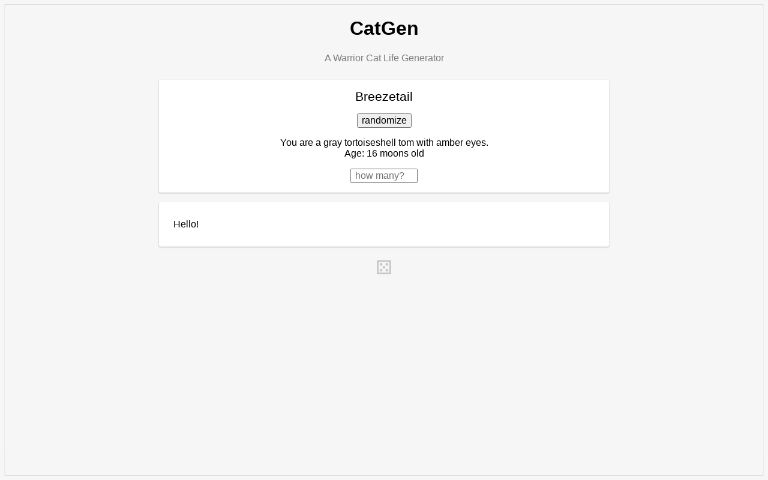 CatGen ― Perchance Generator
