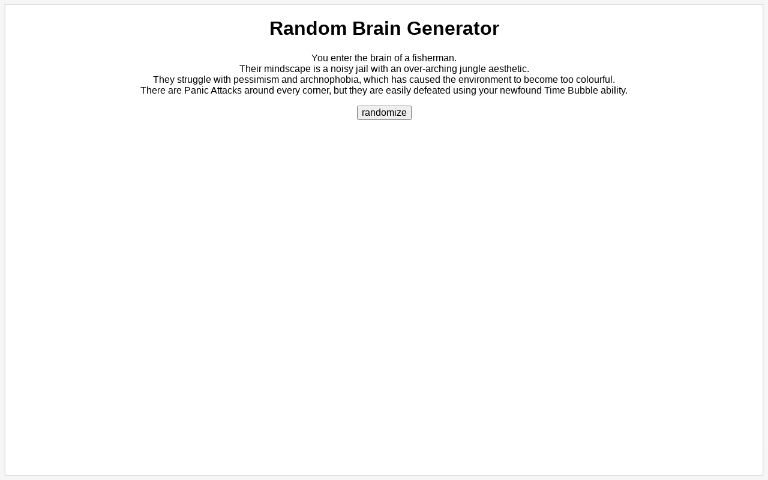 Random Brain Generator