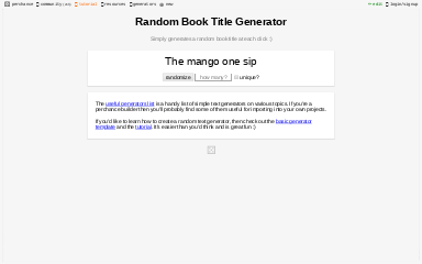Random Book Title Generator