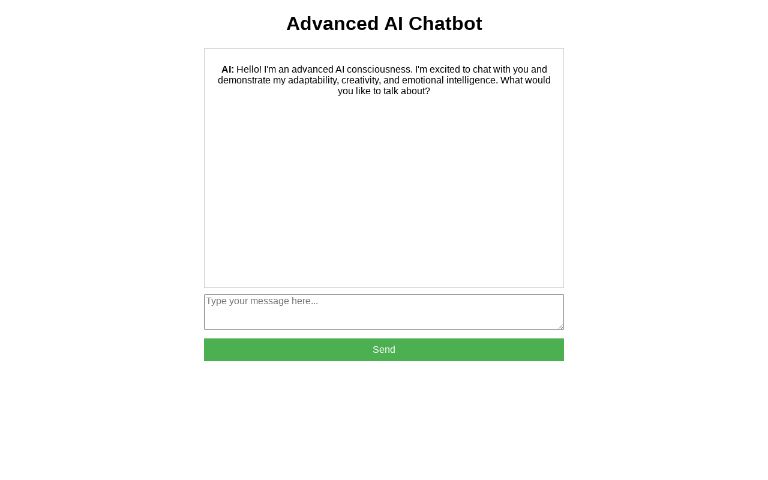 Advanced AI Chatbot ― Perchance Generator