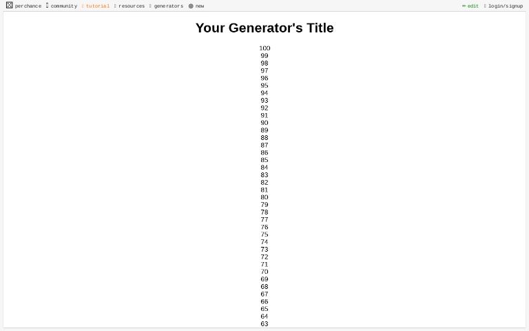 Minimal ― Perchance Generator