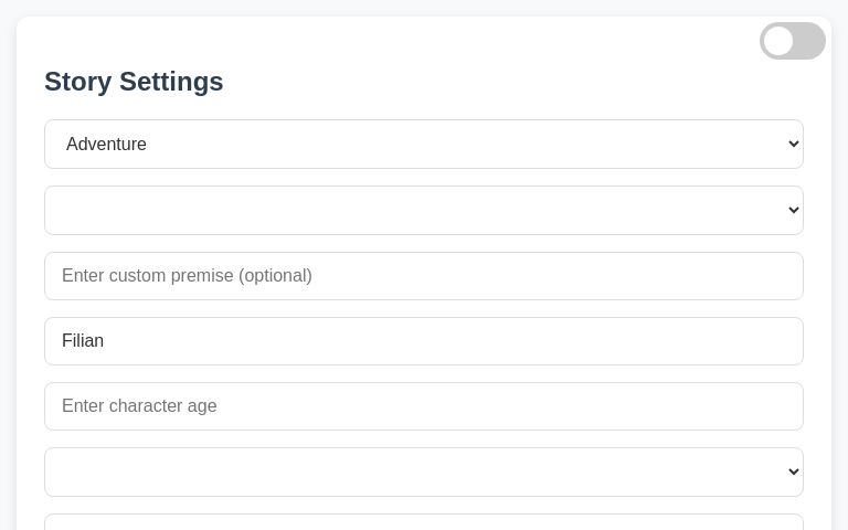 Story Settings ― Perchance Generator