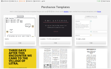 Perchance Templates ― Perchance Generator