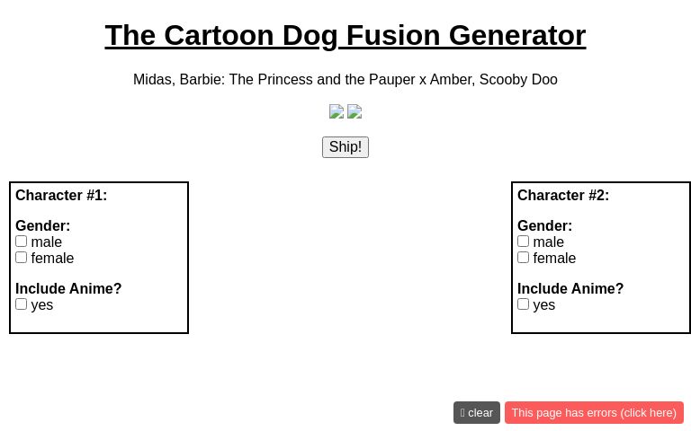 The Cartoon Dog Fusion Generator