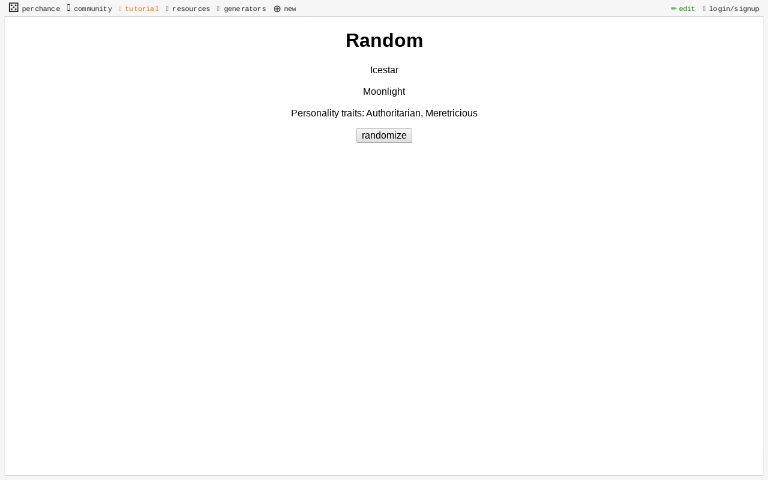 Random ― Perchance Generator