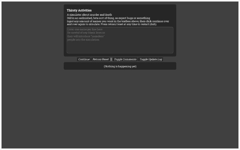Thirsty Activities ― Perchance Generator