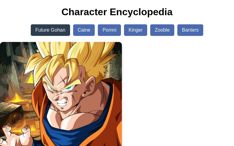 Character Encyclopedia ― Perchance Generator