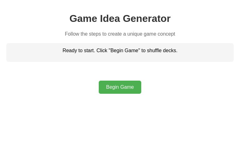 Game Idea Generator