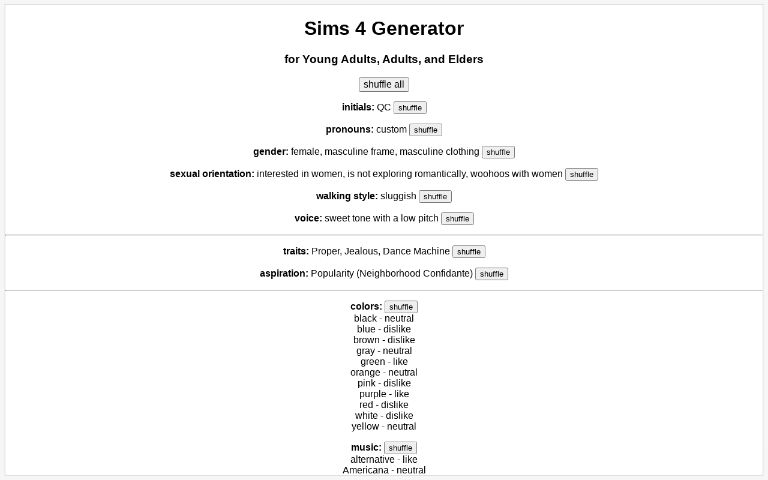 Sims 4 Generator