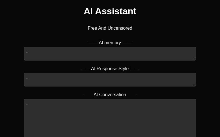 AI Assistant ― Perchance Generator