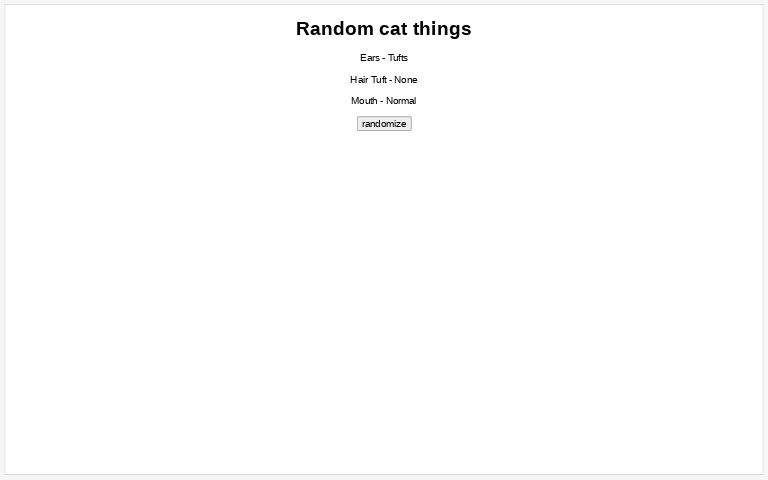 Random cat things ― Perchance Generator